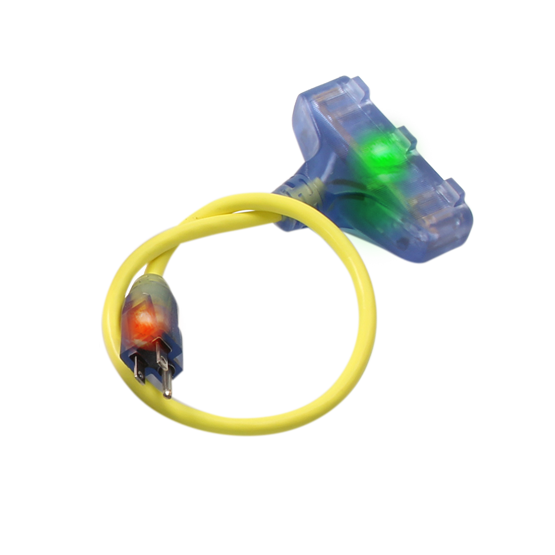 Lighted 3-Outlet Extension Cord Adapters | – Bad Ass Extension Cords