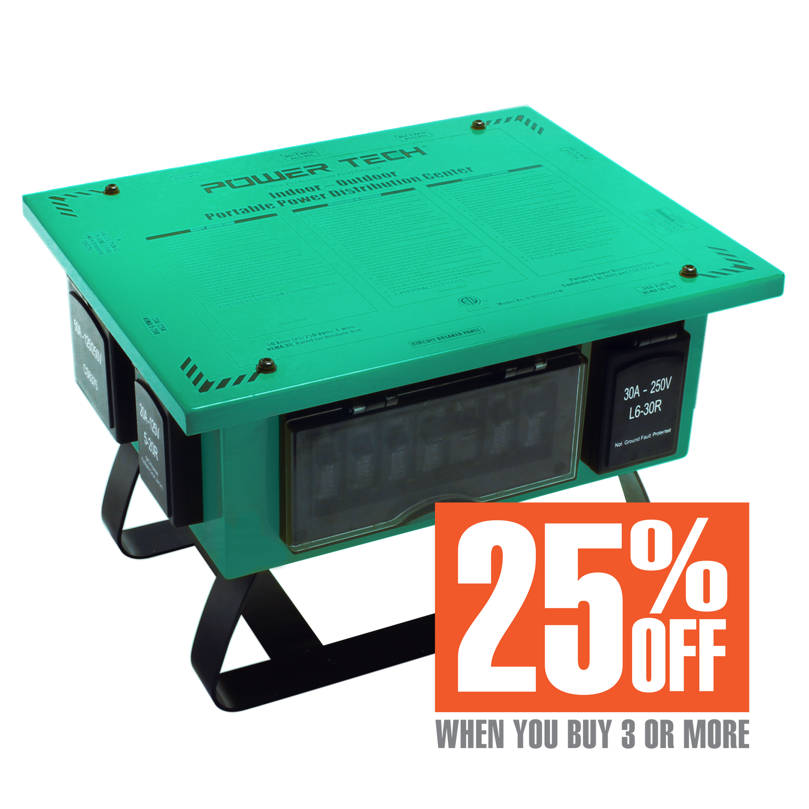 50A Temporary Power Distribution Spider Box – Bad Ass Extension Cords