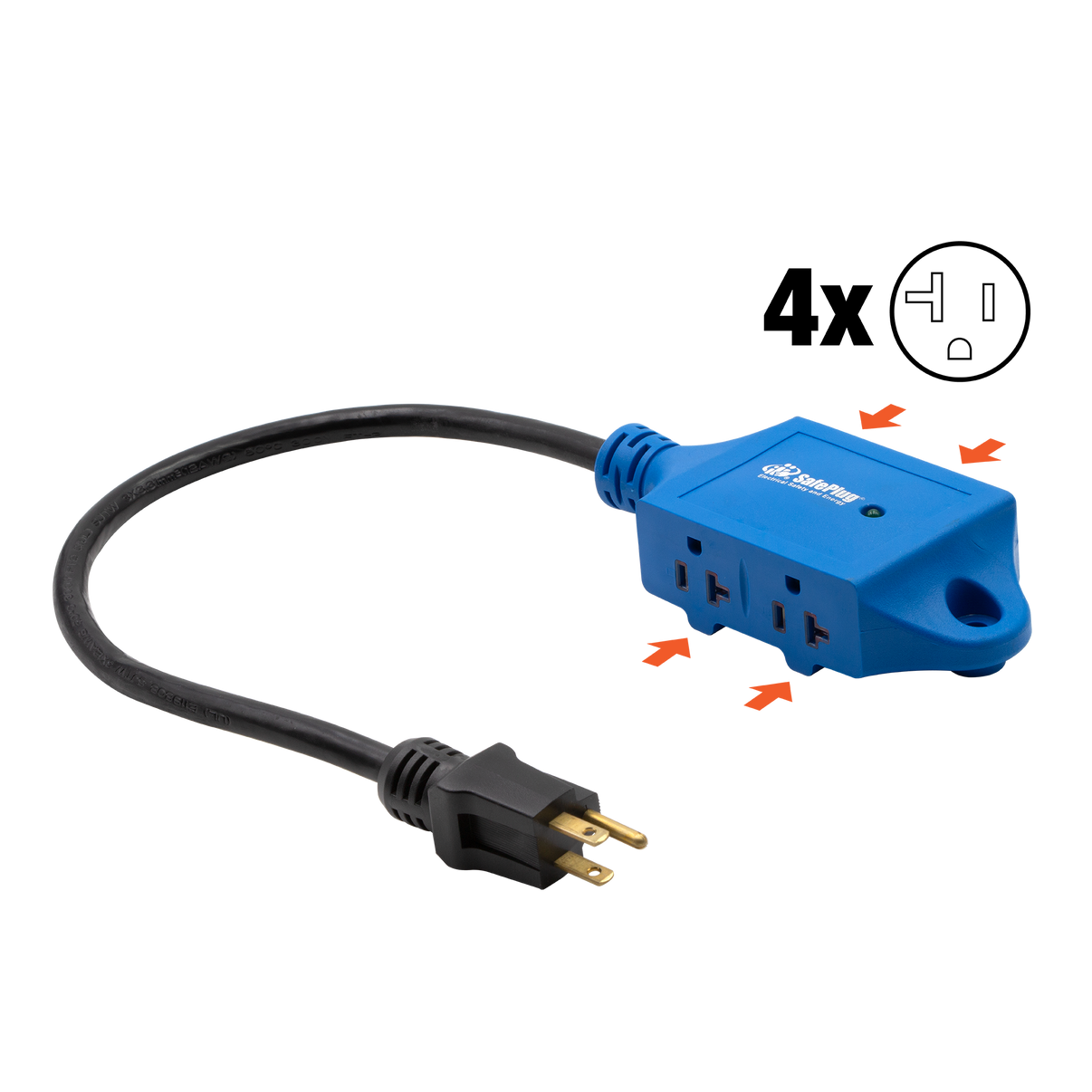 15-20A 4-Outlet Molded Quad Box – Bad Ass Extension Cords