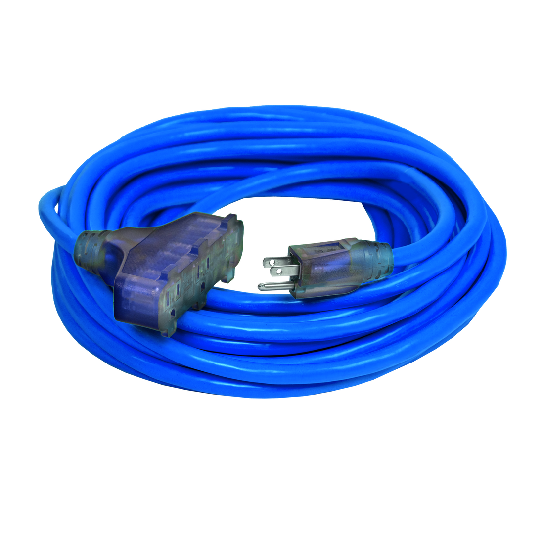 Outdoor Dual Lighted 3-Outlet CGM Extension Cords | Bad Ass Extension Cords