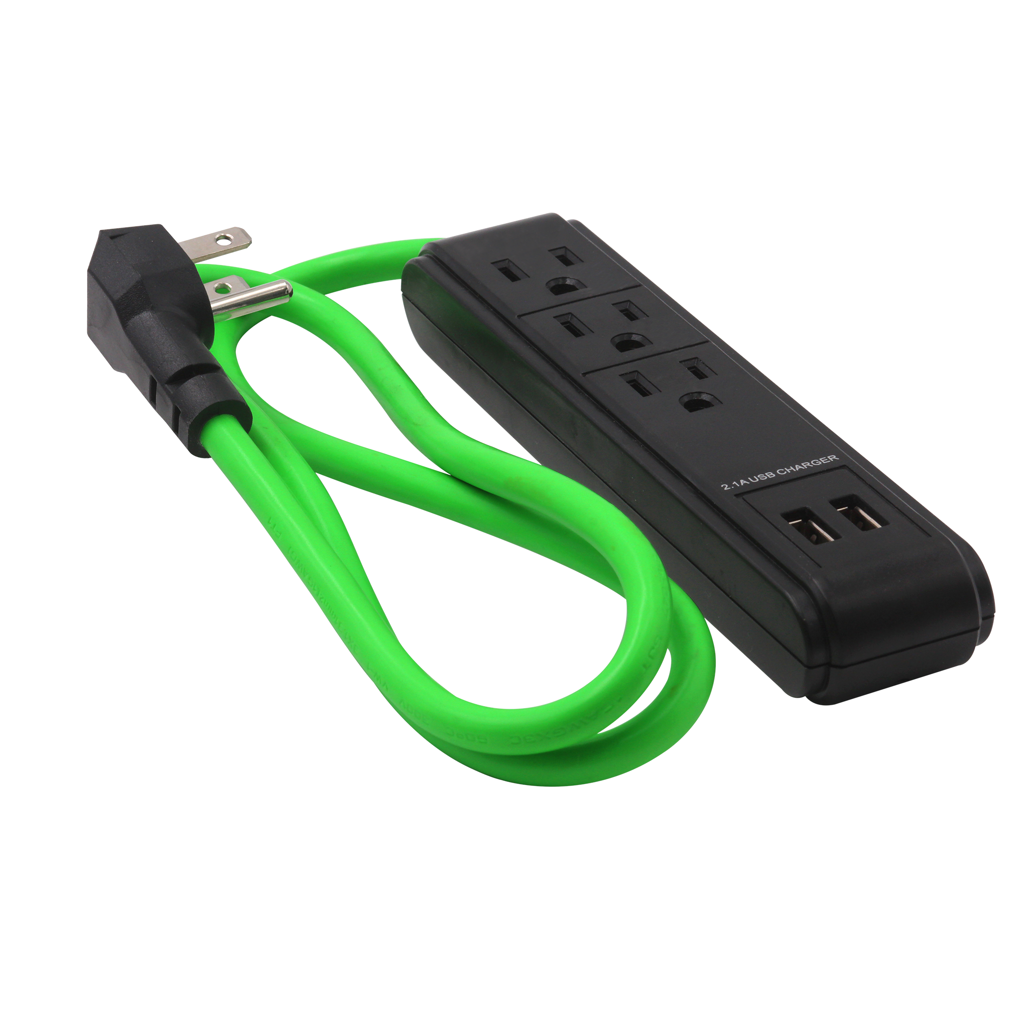 3-Outlet + 2-USB Mini Surge Protector – Bad Ass Extension Cords