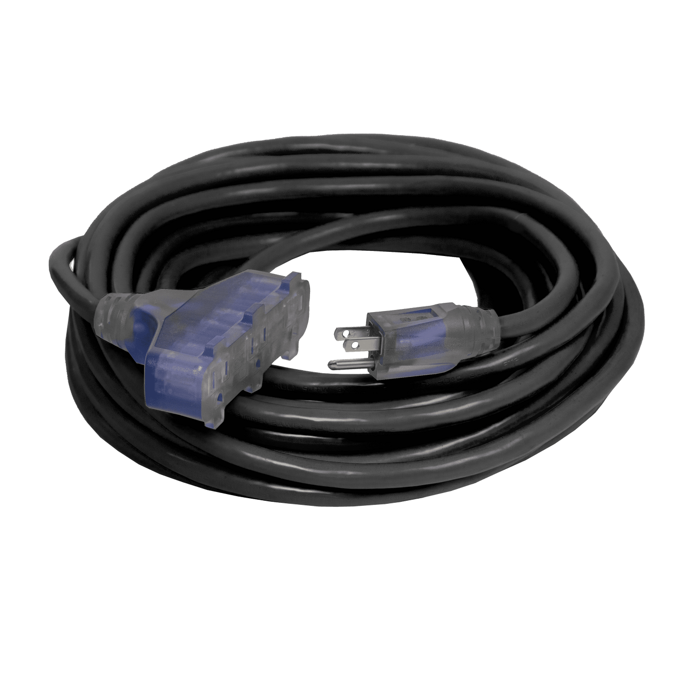 Outdoor Dual Lighted 3-Outlet CGM Extension Cords | Bad Ass Extension Cords